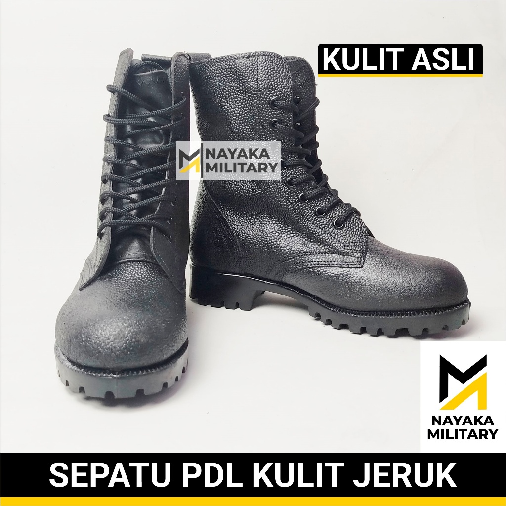 Jual Sepatu PDL Kulit Jeruk Tentara TNI Komcad POLRI Polisi Satpam ...
