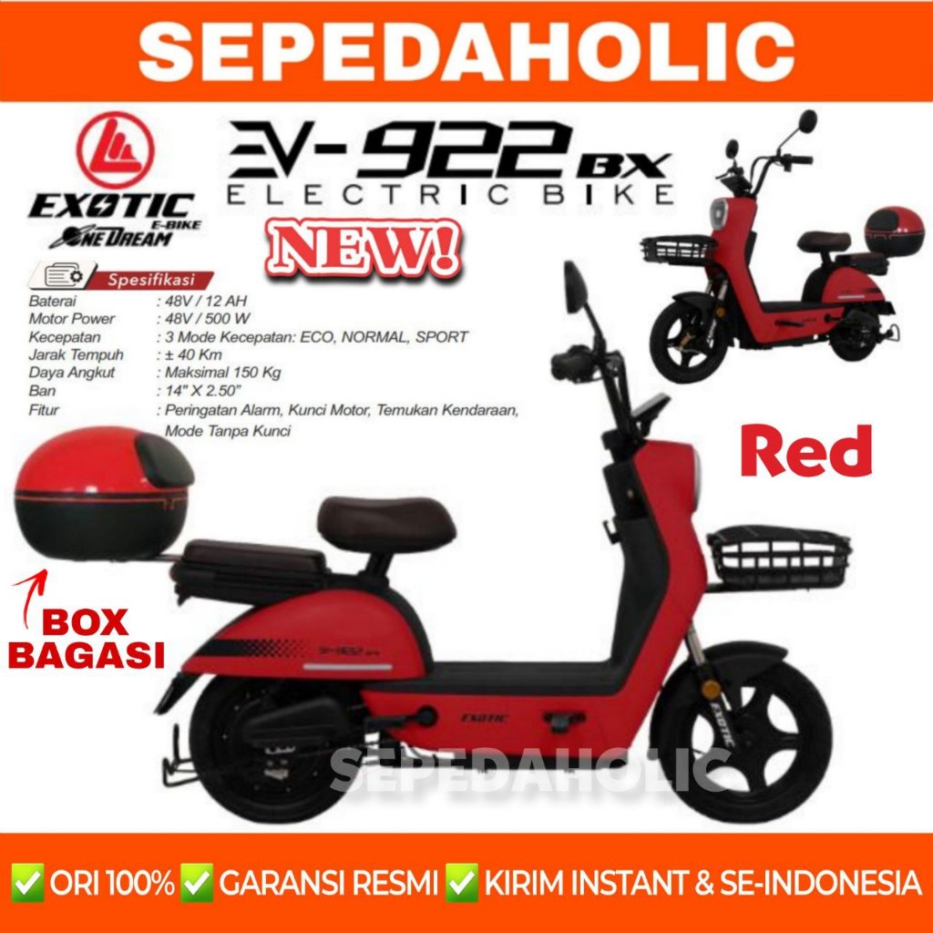 Jual Sepeda Listrik EXOTIC EV 922 BX BY PACIFIC 500 Watt Electric E ...