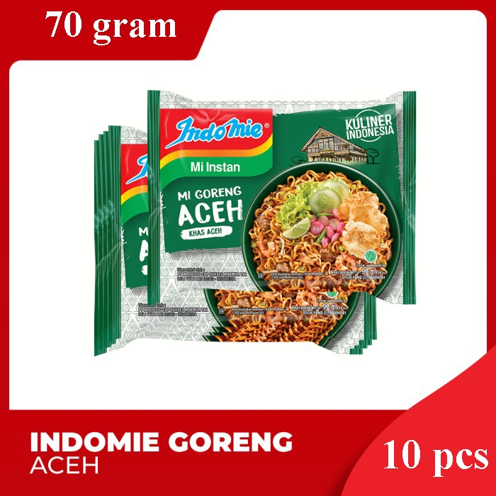Jual INDOMIE GORENG ACEH 70 GRAM PER PACK ISI 10 BUNGKUS FUN CORNER ...