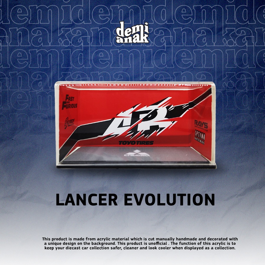 Jual Box Akrilik Diecast Mitsubishi Lancer Evolution Fast Furious Han ...
