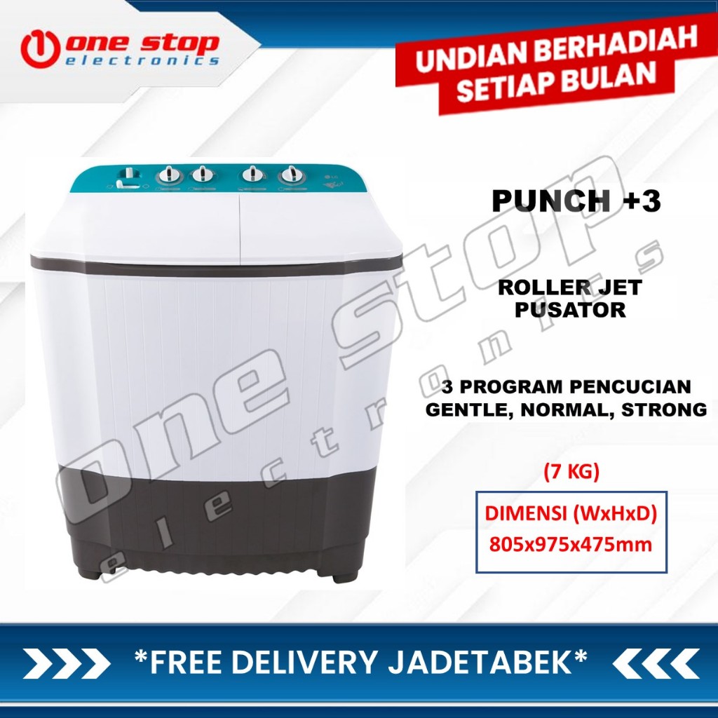 Jual LG P7000N / P 7000N Mesin Cuci 2 Tabung Twin Tub 7kg | Shopee ...