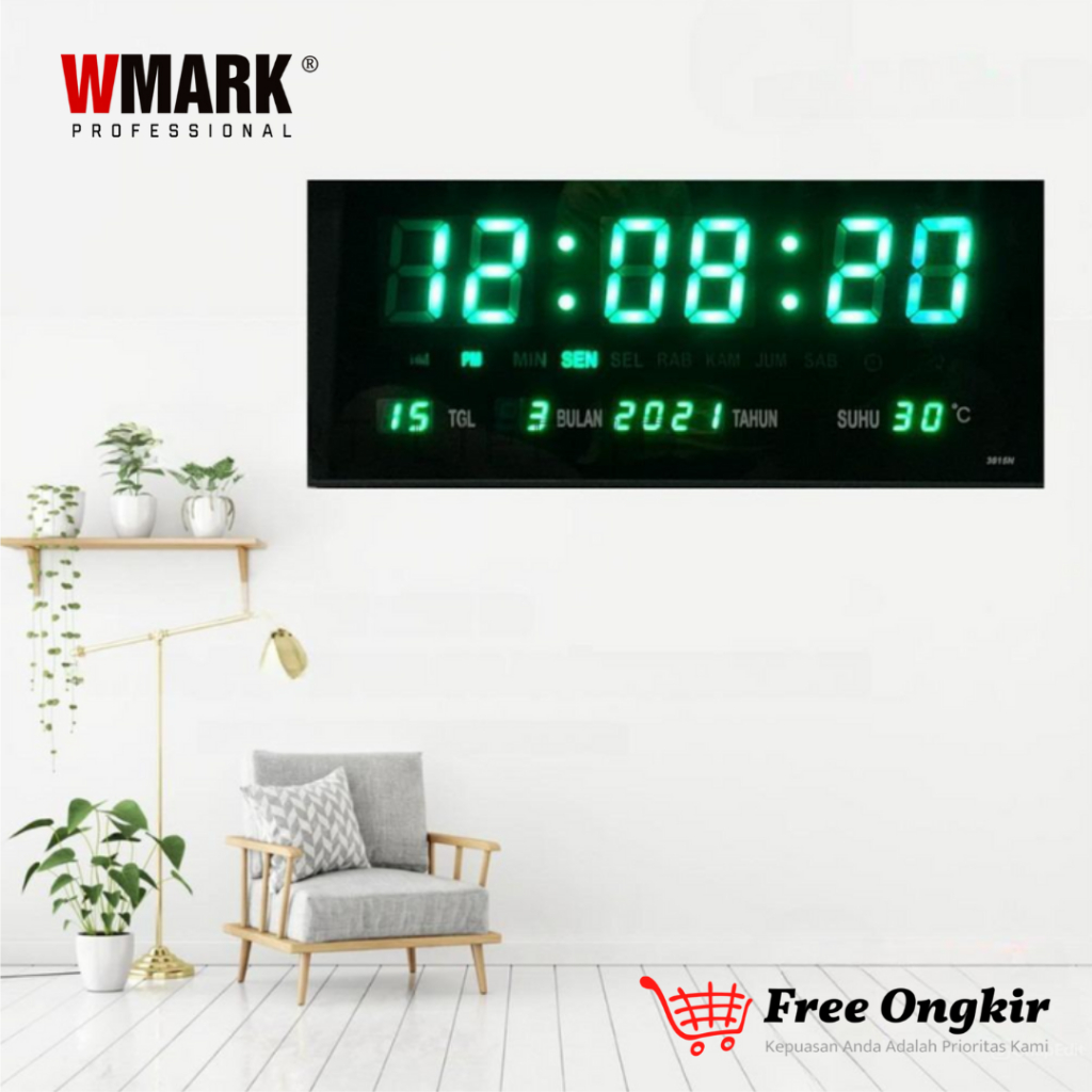 Jual Jam Dinding LED Digital Alarm Clock Jam Meja Dekorasi Hiasan ...