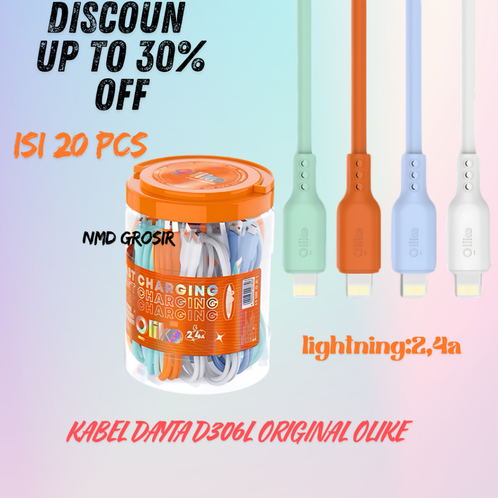 Jual Olike [HARGA/ 20 PCS ] Kabel Data D306L D306M D306C Fast Charging ...