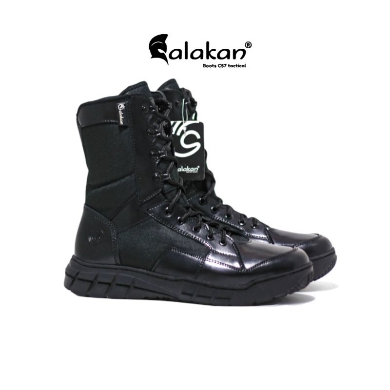 Jual Sepatu Pdl Tni CALAKAN® Original ASN Kulit Hitam Glossy Free Kaos ...