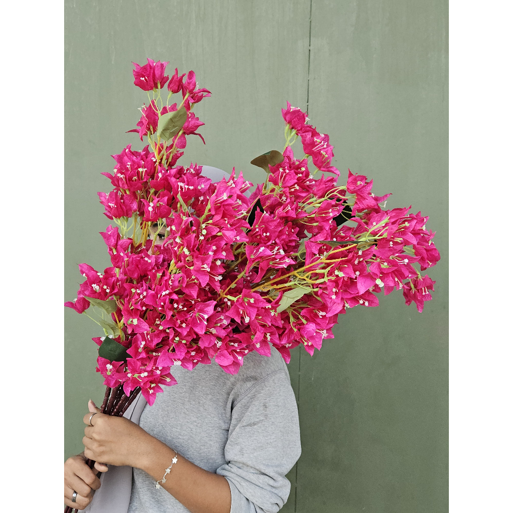Jual Bunga Bougenville Spray Artificial Aksesoris Bougainville Palsu