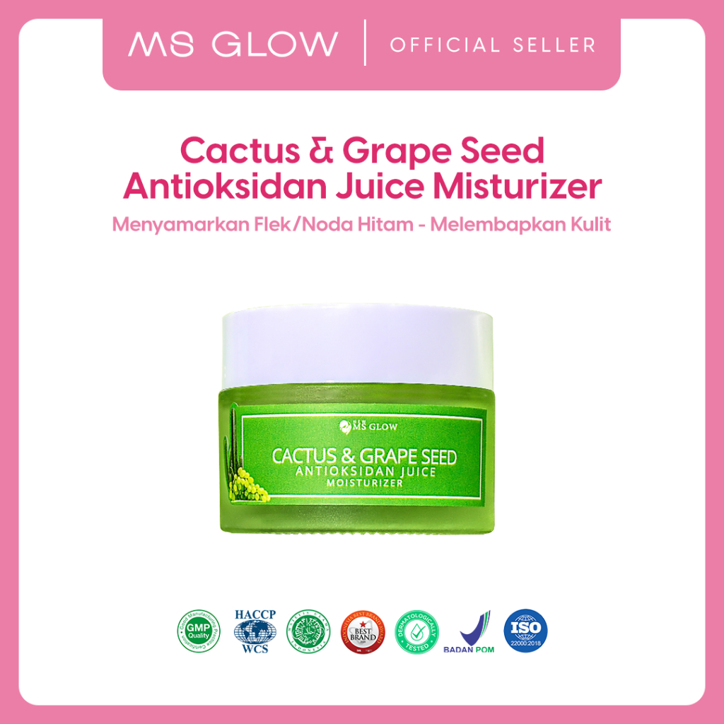 Jual Cactus & Grape Seed Antioksidan Juice Moisturizer MS Glow | Shopee Indonesia