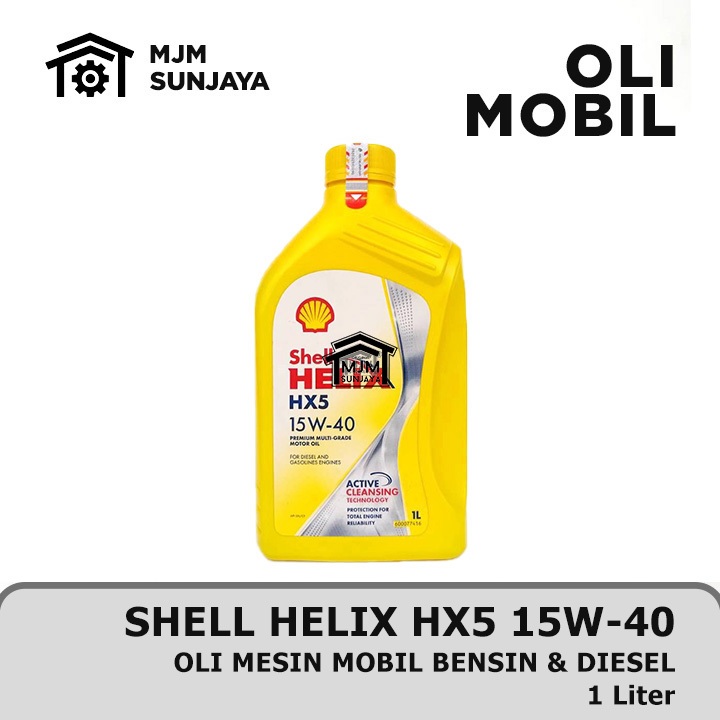 Jual Oli Mesin Shell Helix HX5 SAE 15W-40 1 Liter SCAN BARCODE Bensin ...