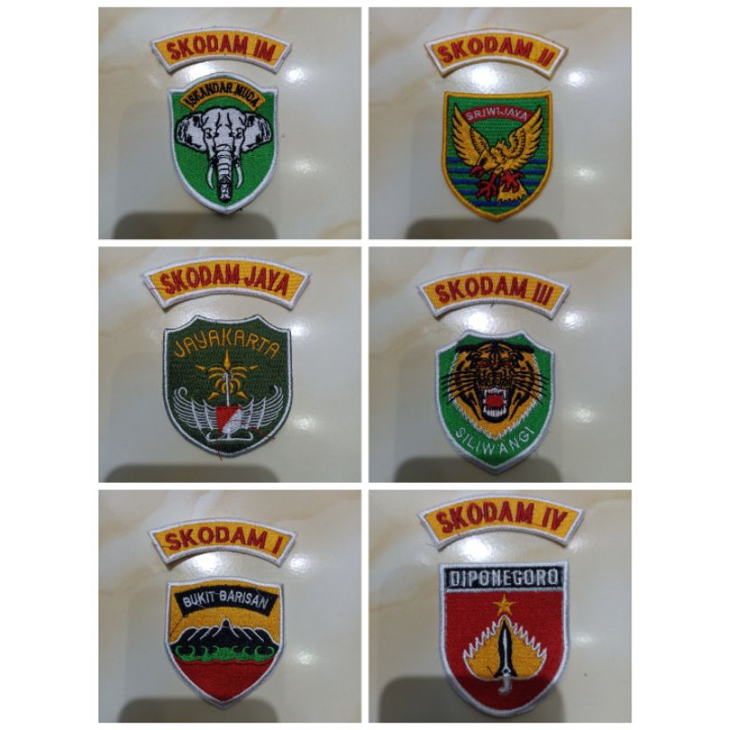 Jual Badge | Bet PDH LOKASI & KESATUAN SKODAM TNI | Shopee Indonesia
