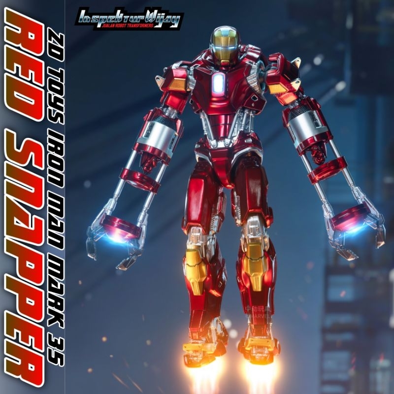 Jual ZD TOYS MARK 35 IRONMAN RED SNAPPER IRON MAN MK XXXV | Shopee ...