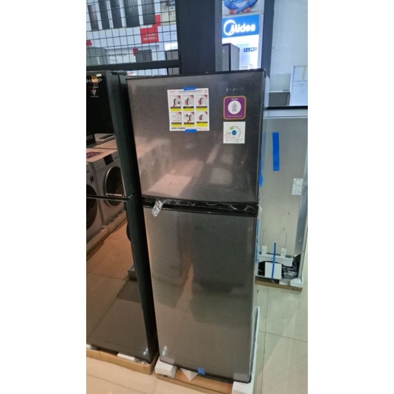 Jual Sharp Refrigerator SJ-316MN-HS Kulkas 2 Pintu Shine Glass Door ...
