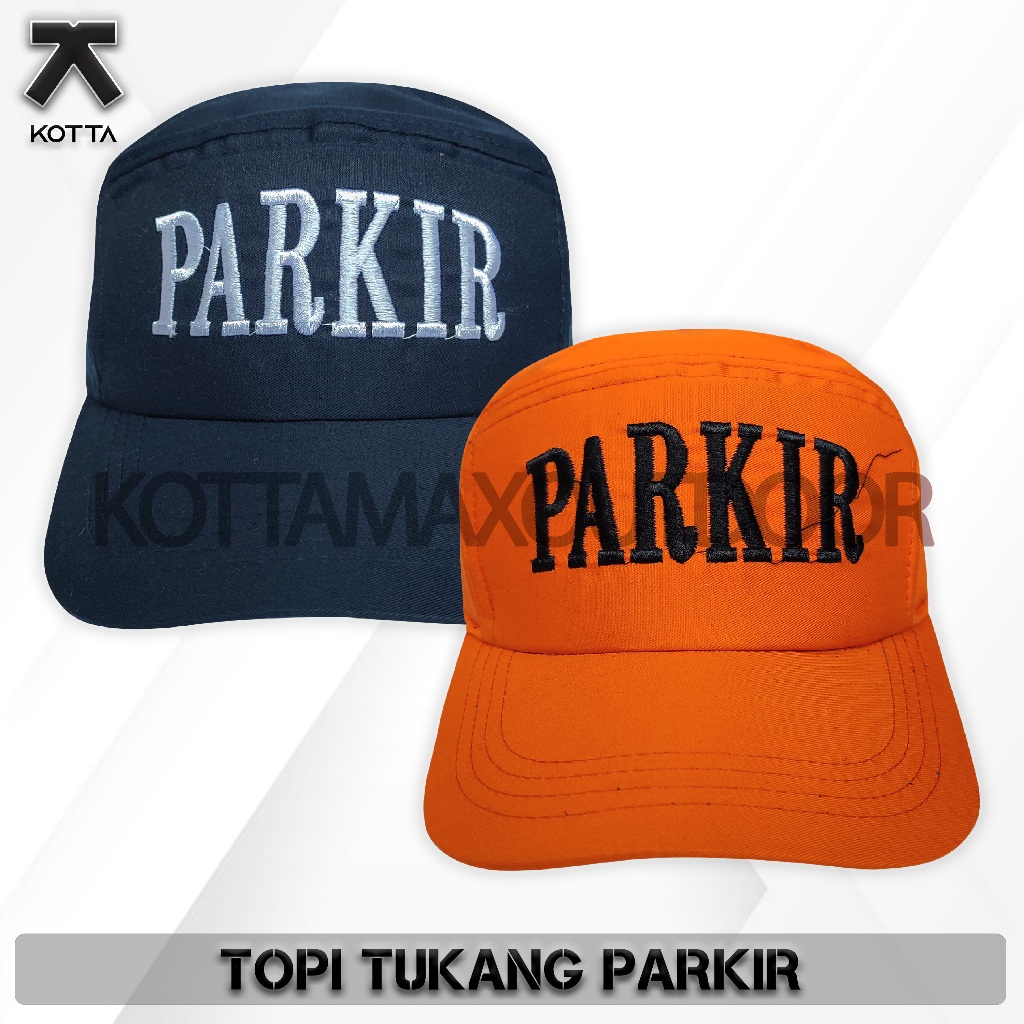 Jual TOPI PARKIR - TOPI PARKIR ORANGE FULLBORDIR - TOPI JURU PARKIR ...