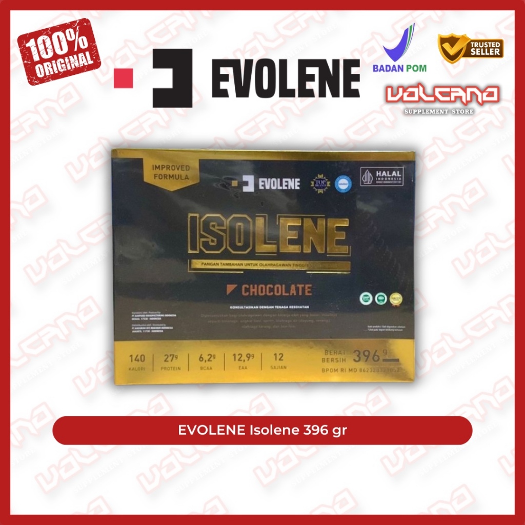 Jual Evolene Isolene 396 gram 12 sachet whey isolate | Shopee Indonesia