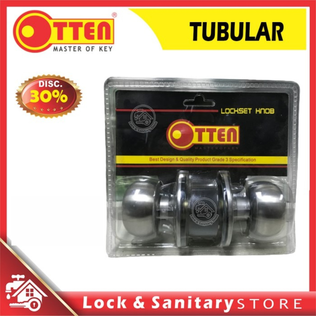 Jual Handle Pintu Bulat TBR OTN Tubular Lock Set Kunci Bulat | Shopee ...