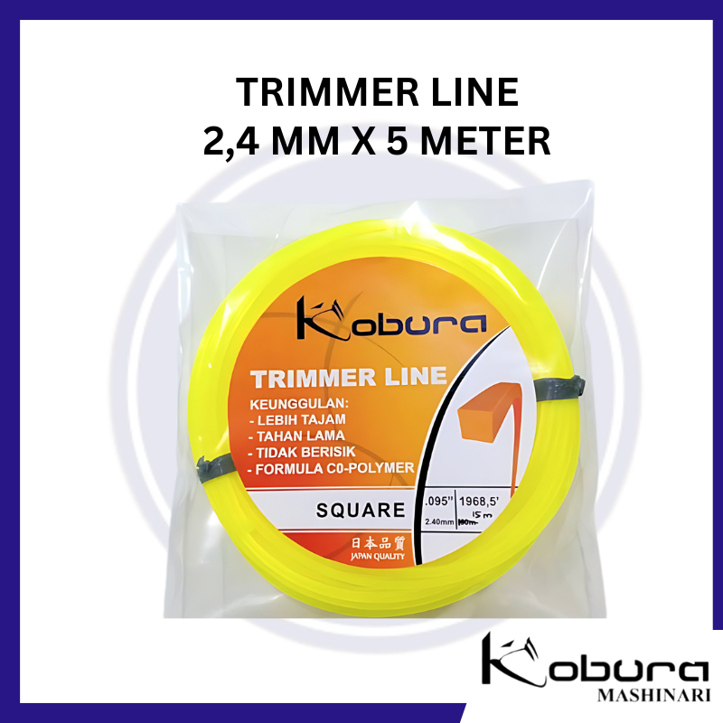 Jual Senar Potong Rumput Nylon Trimmer Line 2,4 mm x 5 meter Tali Senar ...
