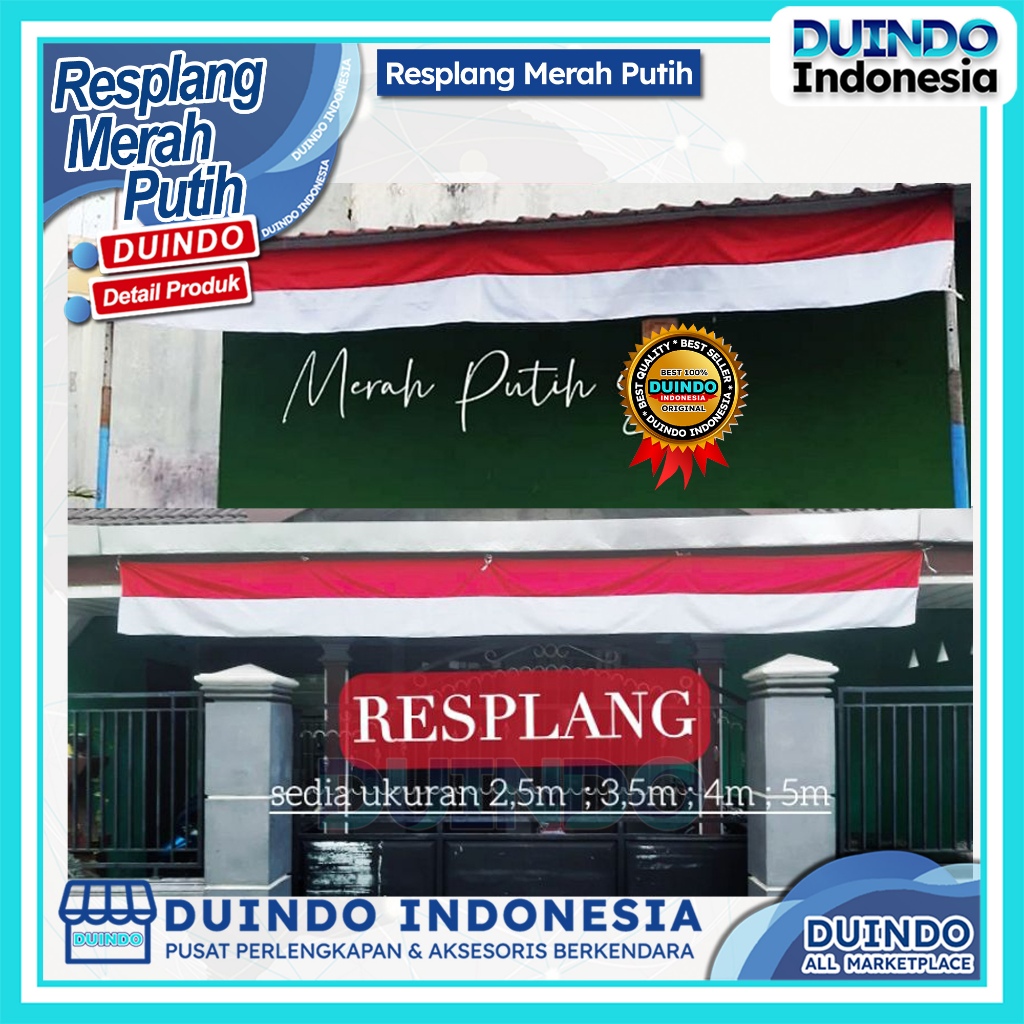 Jual Duindo - Bendera Resplang Merah Putih Panjang 3 - 5 Meter Panjang ...