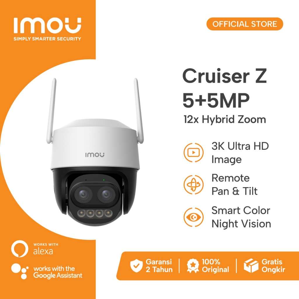 Jual IMOU Cruiser Z 5+5MP Smart IP Camera CCTV Wi-Fi Outdoor (Pan Tilt | Color Night Vision ...
