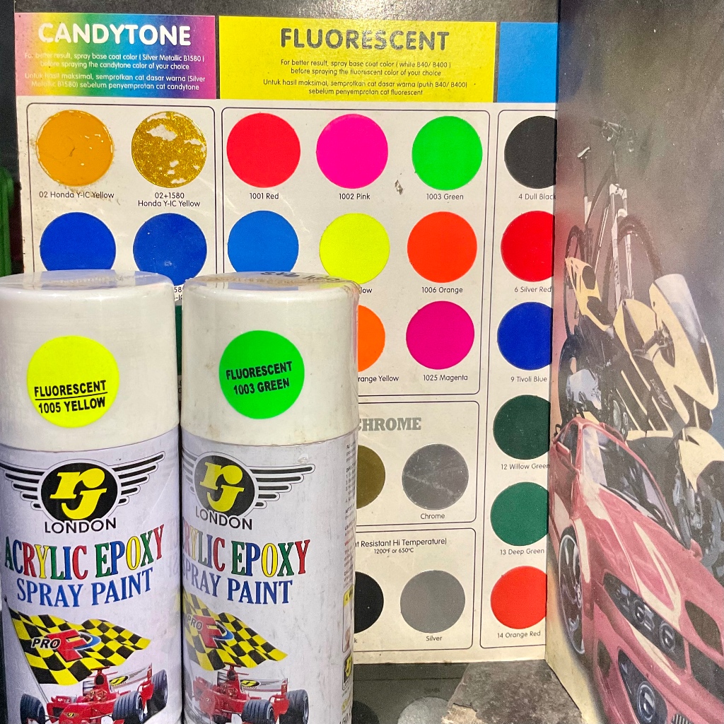 Jual RJ London Pilox Spray Paint Cat Warna Fluorescent Series 150cc ...