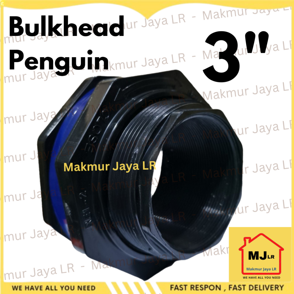 Jual Mur Tandon Air 3" 3 inch BulkHead Fitting Penguin Vault Ring Mur ...