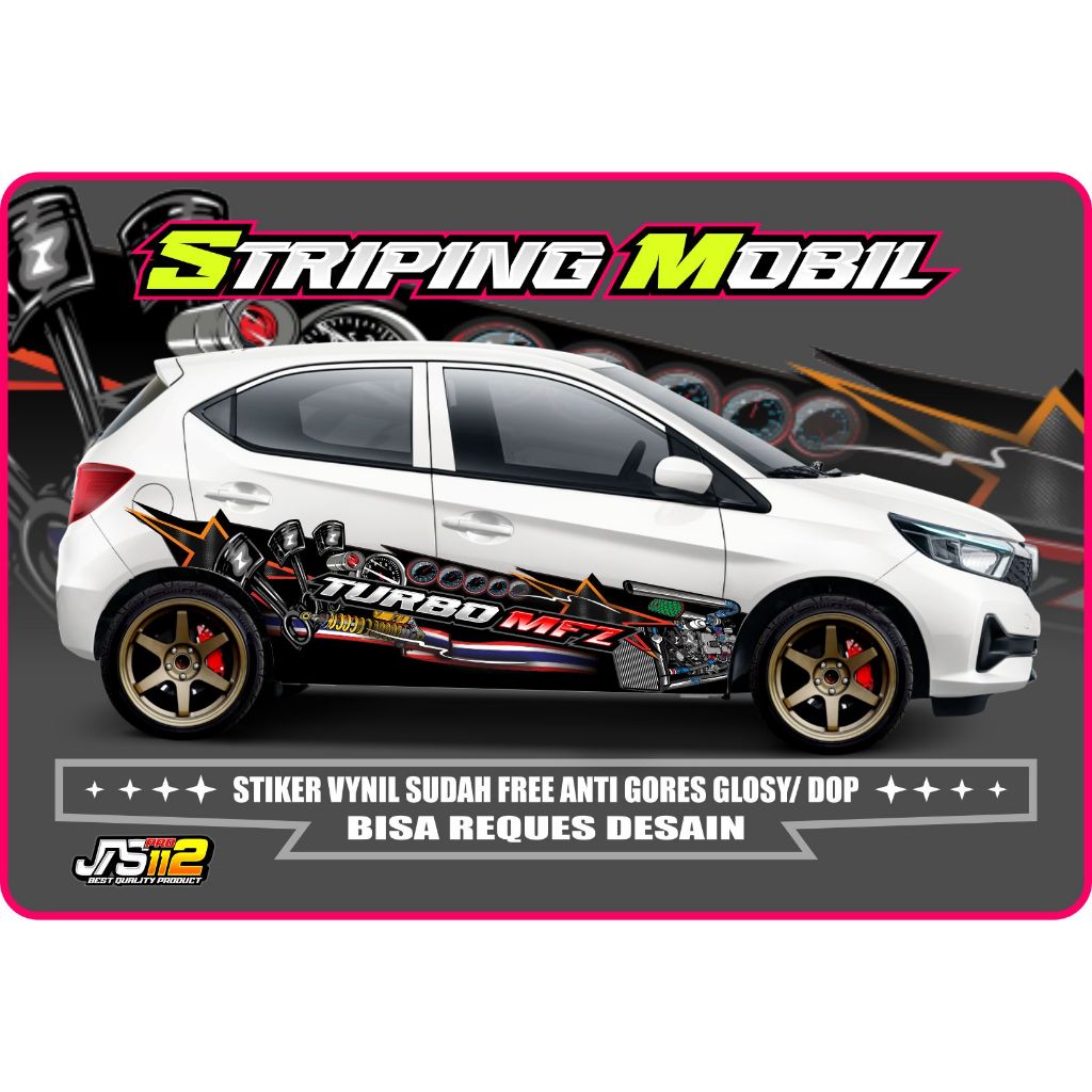 Jual Decal Sticker Mobil brio new Agya Ayla Jazz Brio Yaris Body ...