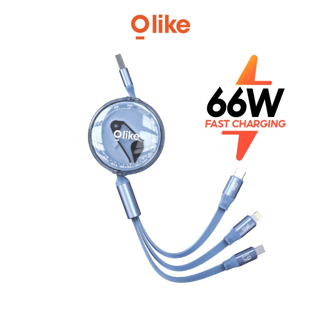 Jual Olike Cable Data 3 In1 USB to Micro Type C Lightning 66W Bright ...