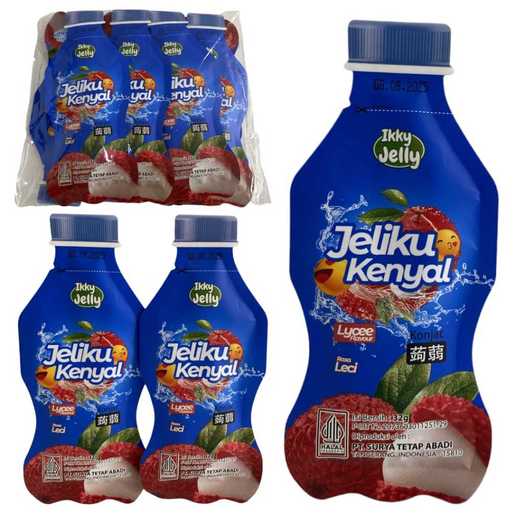 Jual Jelly Jeliku Kenyal Kemasan Botol Sachet 2 Pack Isi 20 Rasa Leci ...