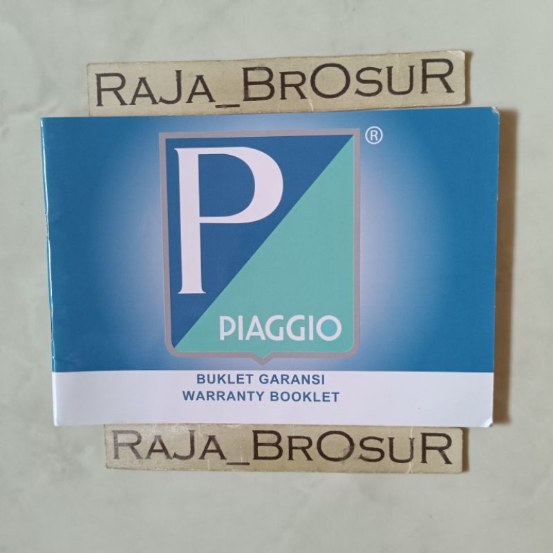Jual Buku Buklet Garansi Warranty Booklet/Manual Book Piaggio Matic ...