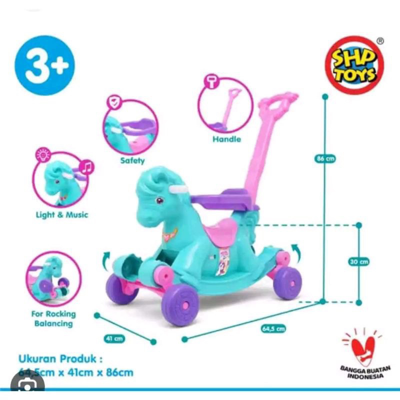 Jual Mainan Kuda-Kudaan Dorong Anak SHP561 KH 582 MLS582 SHP Toys ...