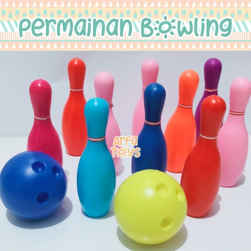 Jual Mainan Bowling Besar bahan Plastik (1 set isi 12) | Shopee Indonesia