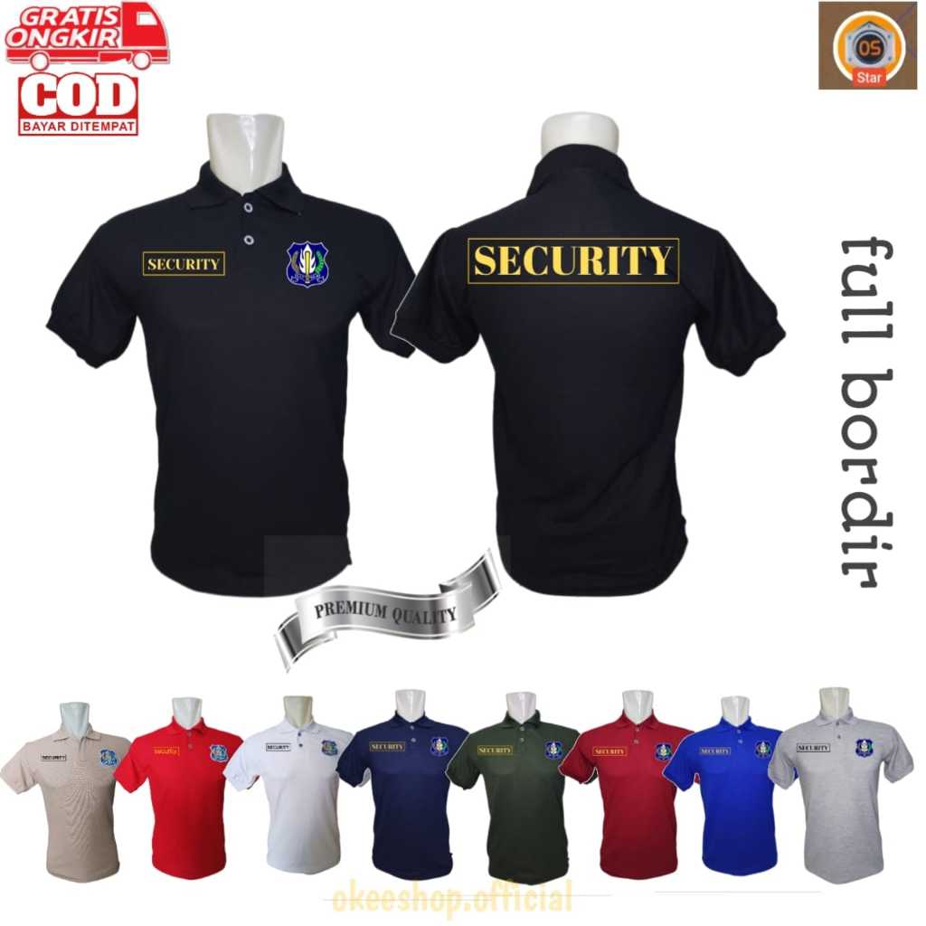 Jual Kerah KERAH SECURITY LOGO BIRU FULL BORDIR | BAJU SECURITY LOGO ...