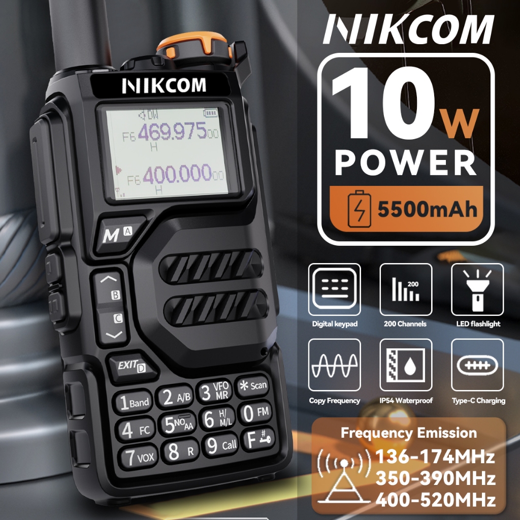 Jual HT Mini Jarak Jauh 20KM NIKCOM X8 Two Way Radio Walkie Talkie Type C Charger K-headset ...