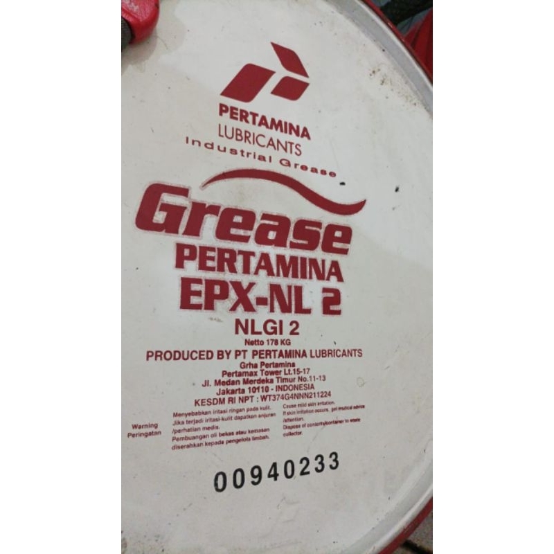 Jual MINYAK GEMUK/GREASE PERTAMINA EPX-NL2 NLGI 2 178KG | Shopee Indonesia