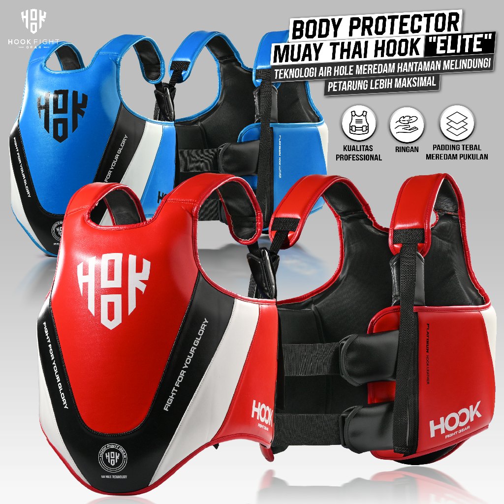 Jual Body Protector Muay Thai Kickboxing Indofight Chest Support ...