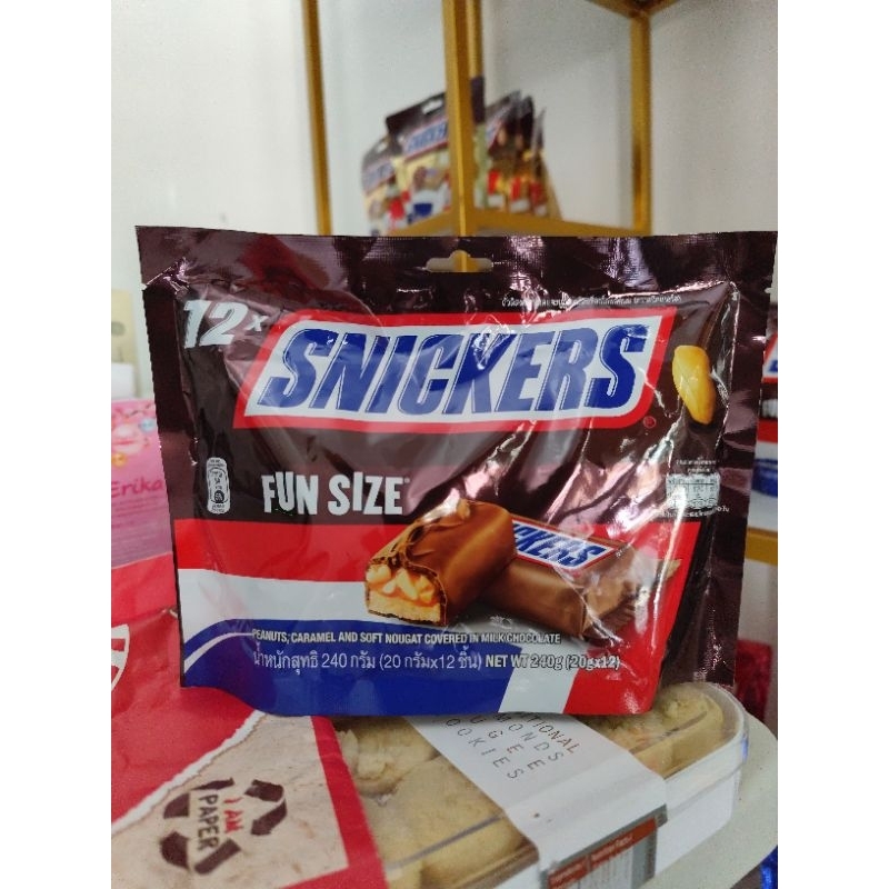 Jual SNICKERS FUN SIZE ISI 12 PCS 240g | Shopee Indonesia