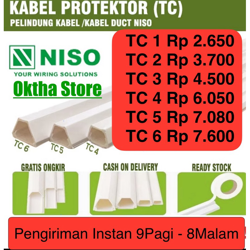 Jual cable ducting tc-3 niso duct tc 3 with double tape | Shopee Indonesia