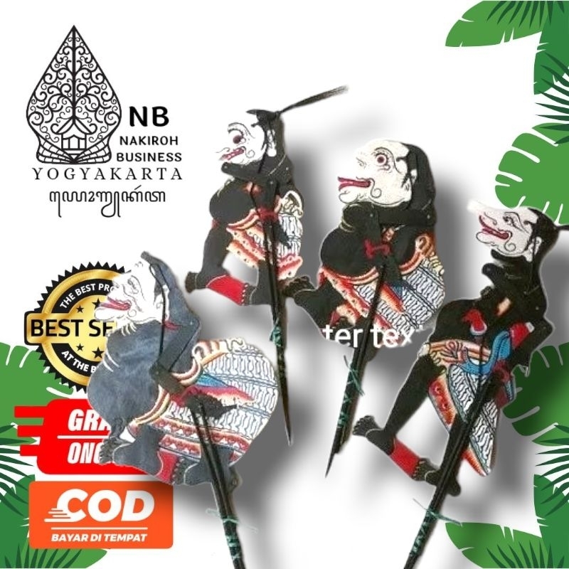 Jual Wayang kulit asli punakawan / shadow puppets empat sekawan / semar ...