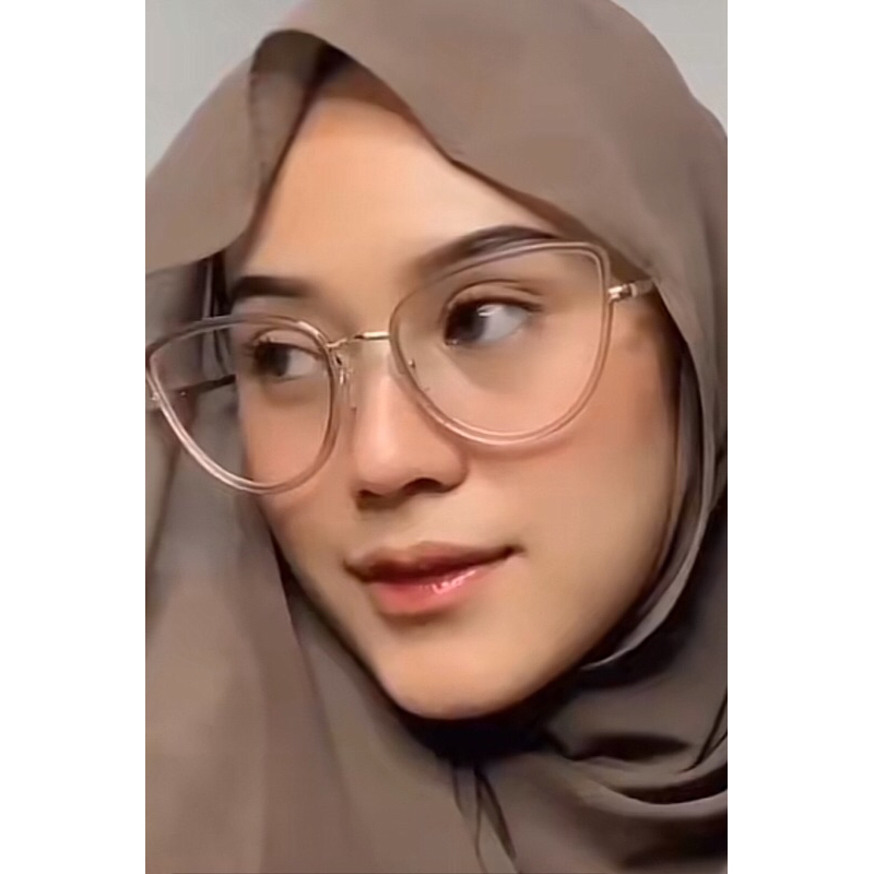 Jual Kacamata Cat Eye Wanita Terbaru Model Mata Kucing Lensa Bening ...