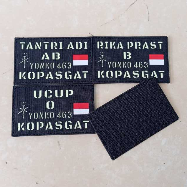 Jual Armoryelite papan nama laser bahan d300 hitam hijau pospor menyala ...