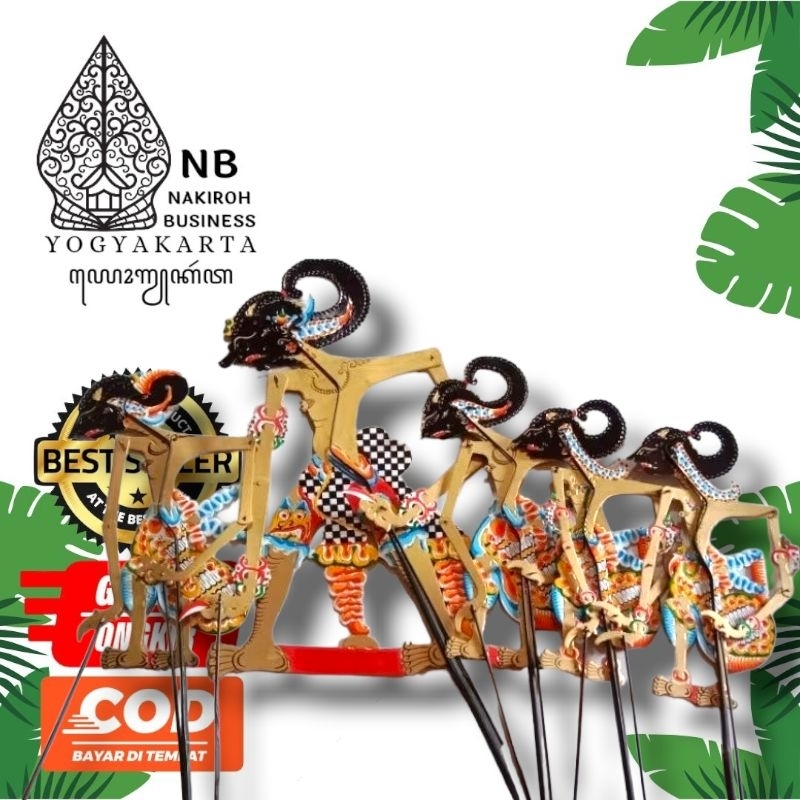 Jual Wayang kulit Asli PANDAWA SATU SET ISI 5 PUNTADEWA, WERKUDARA ...