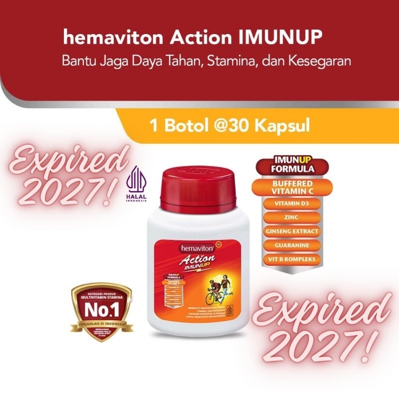 Jual HEMAVITON Action Botol 30 Kapsul - Total care Imun up menjaga daya ...