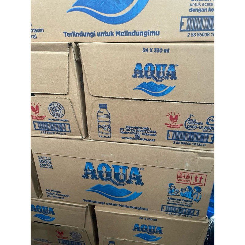 Jual Aqua kemasan 330ML | Shopee Indonesia