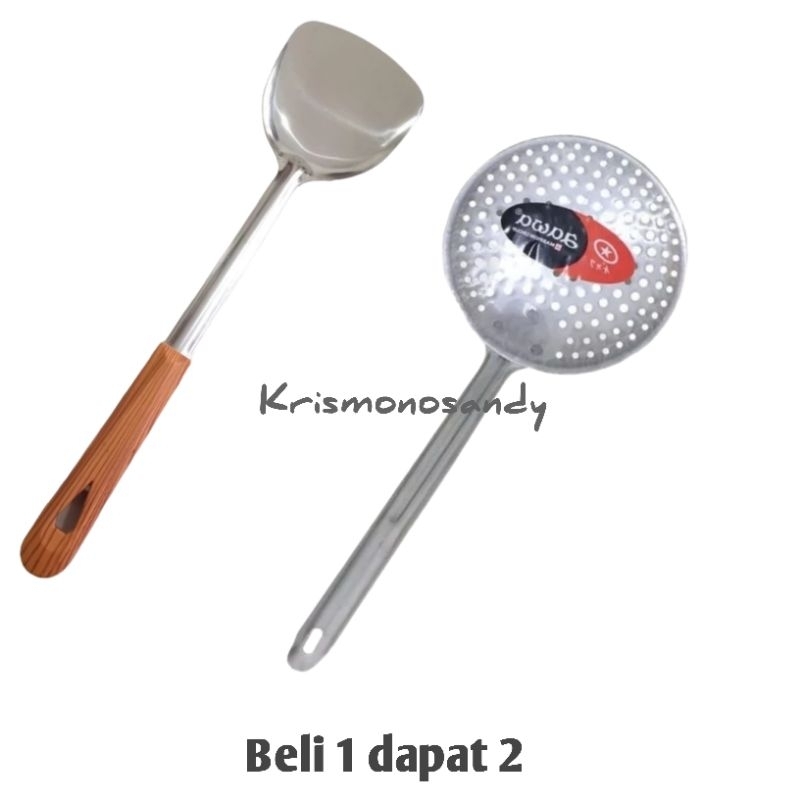 Jual alat penggorengan Sodet Spatula sutil dan serok minyak goreng ...