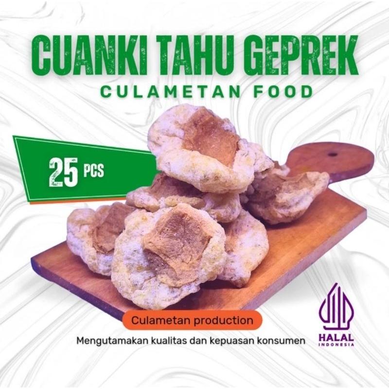 Jual Cuanki Tahu Geprek/Tahu Gepeng isi 25 pcs topping seblak dan baso ...