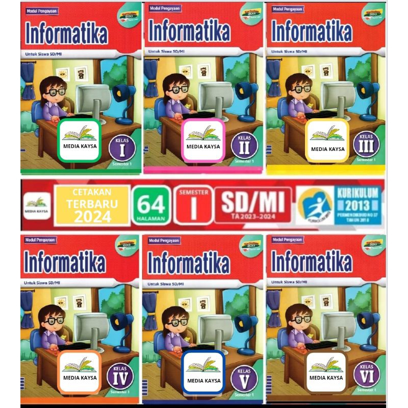 Jual LKS Informatika SD MI Kelas 1-6 Semester 1 & 2 CV Arya Duta ...