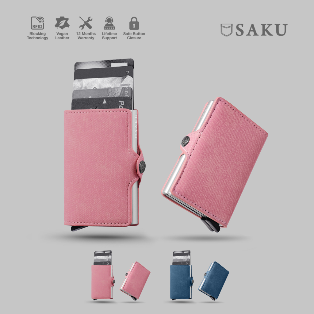 Jual SAKU Dompet Kartu Anti Rfid Card Holder Mini Smart Wallet Denim ...