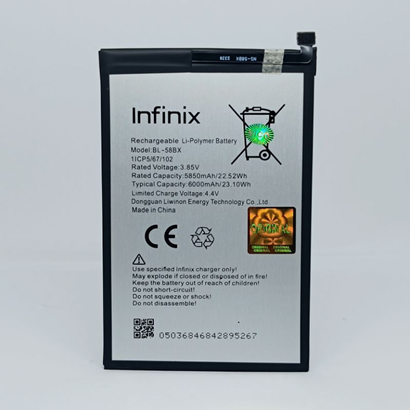 Jual BATERAI BATRE INFINIX HOT 12 PLAY X6816 ORIGINAL 6000MAH | Shopee ...