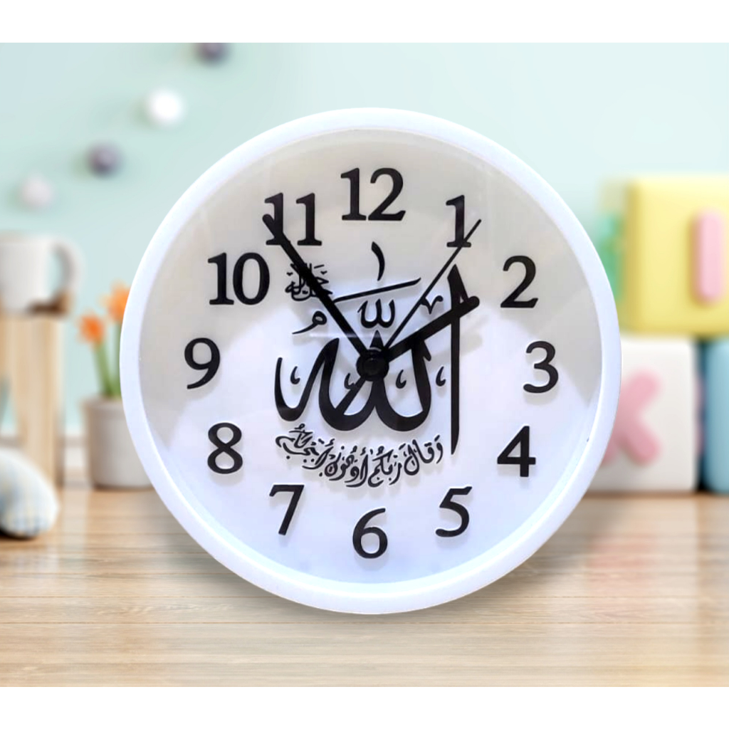 Jual Jam Dinding dan Meja DEKORASI Kaligrafi Arab Islam Wall Clock ...