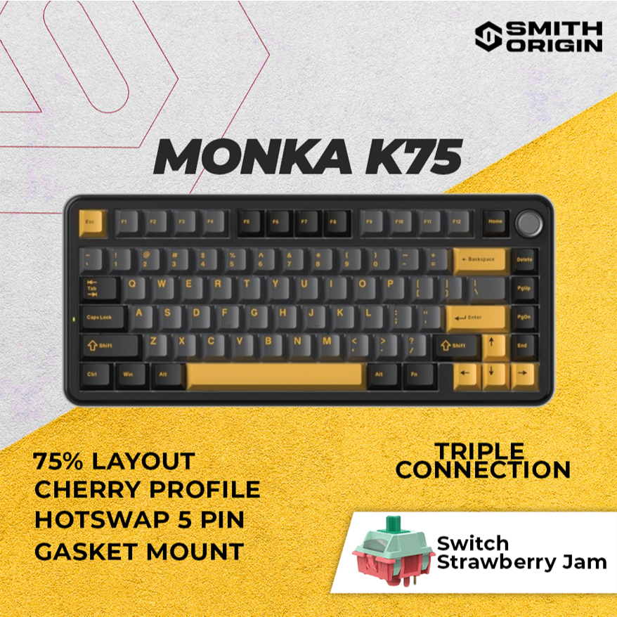 Jual MONKA K75 Wireless Gasket Mechanical Keyboard | Shopee Indonesia