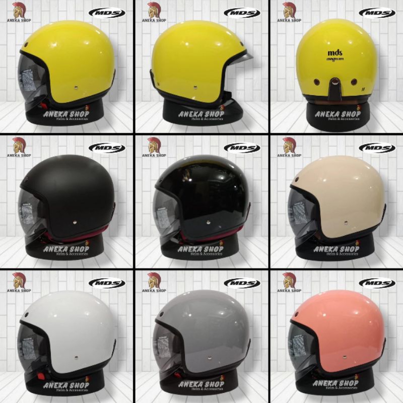 Jual HELM MDS MAGNUM SOLID/POLOS | ANEKA MACAM WARNA | HELM RETRO ...