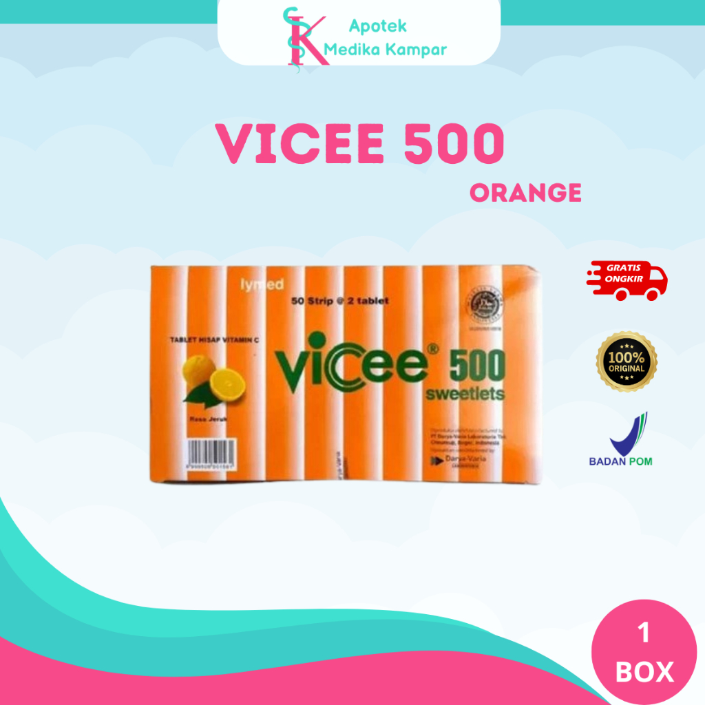 Jual Vicee 500 Mg Jeruk 1Box - Tablet Hisap Vitamin C 500 Mg Rasa Jeruk ...