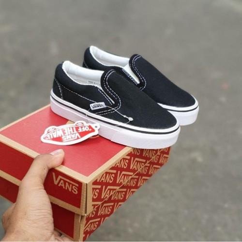 Jual Sepatu Anak Vans Slipon Black White Anak Laki Laki dan Anak ...